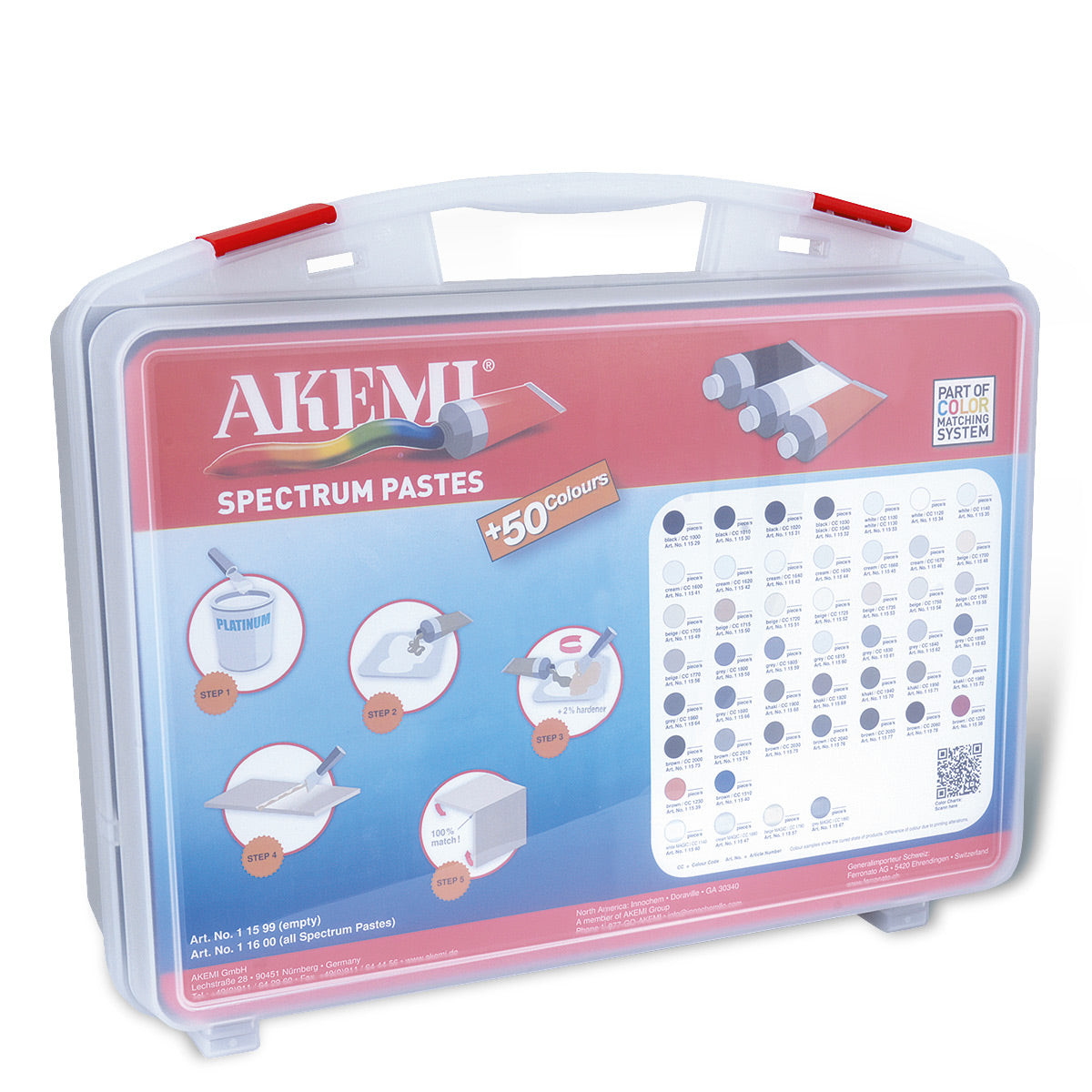 Akemi® Spectrum Paste Color Matching Kit for Adhesives and Epoxy